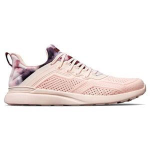 athletic propulsion labs apl women's techloom tracer, creme/burgundy/tie dye, 8.5