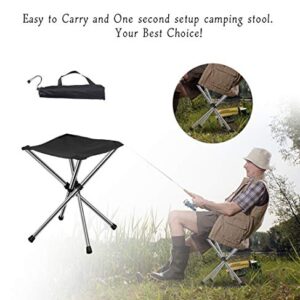 Cambyso Camping Stools Foldable Chair Super Lightweight Portable Chair Backpack Chair Folded Size 1.2 * 1.2 * 19 Inches for Trekking, Fishing, Sporting, Tanning