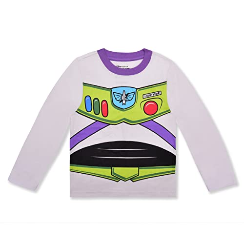 Disney Toy Story Woody and Buzz Lightyear Boys’ Long Sleeve Shirt and Jogger Pant Set for Toddler and Little Kids