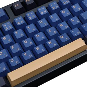 MOLGRIA Blue Samurai Keycaps, 129 Set PBT KeyCaps for Gaming Keyboard, Cherry Profile Dye Sublimation Custom Keycaps with Puller for Gateron Kailh Cherry MX Switch 104/87/71/61 60 Percent Keyboard