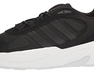 adidas Men's Ozelle Running Shoe, Black/Black/Grey, 11