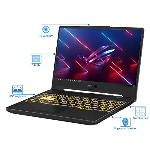 Asus TUF F15 144Hz Gaming Laptop, 15.6'' FHD, Intel Core i5-10300H, 16GB RAM, 1TB SSD, NVIDIA GeForce GTX 1650, RGB Backlit Keyboard,Windows 10 Home