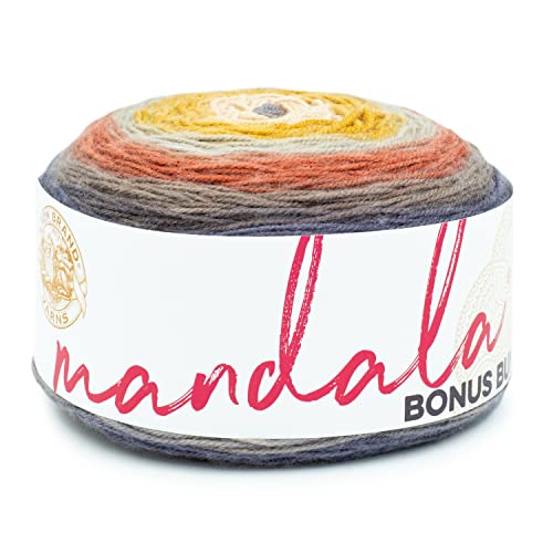 Lion Brand Yarn Mandala Bonus Bundle Yarn, Yarn for Knitting, Crocheting, and Crafting, 1 Cake, Centaur