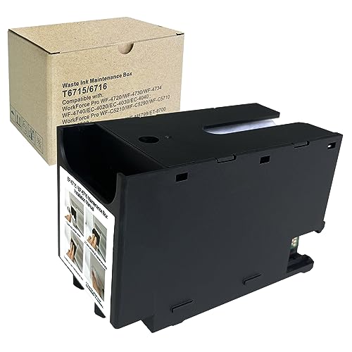 Remanufactured T6715 T6716 Ink Maintenance Box Compatible with Workforce Pro WF-4720 WF-4730 WF-4740 WF-3820 WF-4820 WF-4830 ET-8700 WF-4734 WF-C5790 WF-M5799 WF-C5710 EC-4020 Printer