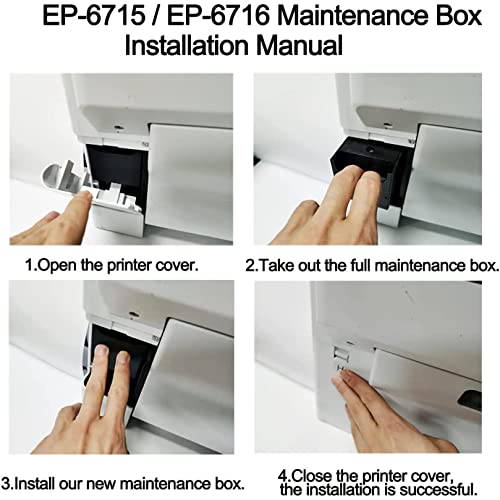 Remanufactured T6715 T6716 Ink Maintenance Box Compatible with Workforce Pro WF-4720 WF-4730 WF-4740 WF-3820 WF-4820 WF-4830 ET-8700 WF-4734 WF-C5790 WF-M5799 WF-C5710 EC-4020 Printer