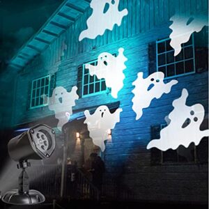 eambrite halloween projector lights, rotating ghost projector outdoor, dynamic ghost projector waterproof halloween decorations for yard party garden wall indoor outdoor