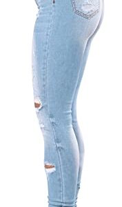 KDF Women's High Waisted Jeans for Women Distressed Ripped Jeans Slim Fit Butt Lifting Skinny Stretch Jeans Denim Pants