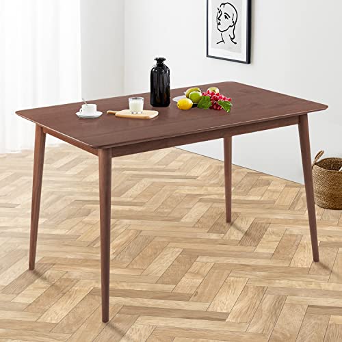 Dining Table Kitchen Table Elegant Dining Room Table Small Kitchen Table for Small Spaces Table Solid Wood Dinner Table for 4 Modern Home Furniture Rectangular, Espresso