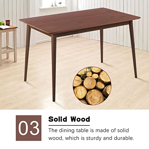 Dining Table Kitchen Table Elegant Dining Room Table Small Kitchen Table for Small Spaces Table Solid Wood Dinner Table for 4 Modern Home Furniture Rectangular, Espresso