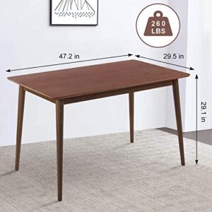 Dining Table Kitchen Table Elegant Dining Room Table Small Kitchen Table for Small Spaces Table Solid Wood Dinner Table for 4 Modern Home Furniture Rectangular, Espresso