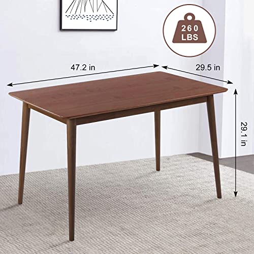 Dining Table Kitchen Table Elegant Dining Room Table Small Kitchen Table for Small Spaces Table Solid Wood Dinner Table for 4 Modern Home Furniture Rectangular, Espresso