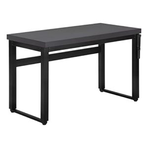 monarch specialties 7680 computer desk, home office, standing, adjustable, 48" l, work, laptop, metal, laminate, contemporary, desk-48 adj.height, 47.25" l x 23.75" w x 29.5" h, modern grey/black