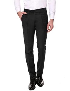 coofandy men's classic fit flat front dress pants no iron premium casual pants