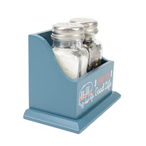 Boston Warehouse Retro Camper Salt & Pepper Shaker Set, 3 Piece, Blue