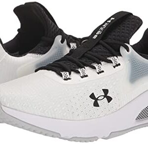 Under Armour Men's HOVR Rise 4 Training Shoe Sneaker, (100) White/White/Black, 9.5