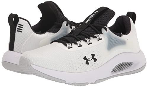 Under Armour Men's HOVR Rise 4 Training Shoe Sneaker, (100) White/White/Black, 9.5