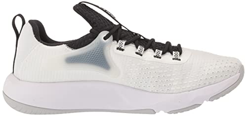 Under Armour Men's HOVR Rise 4 Training Shoe Sneaker, (100) White/White/Black, 9.5