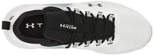 Under Armour Men's HOVR Rise 4 Training Shoe Sneaker, (100) White/White/Black, 9.5