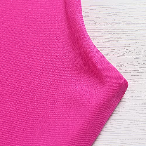 Artfish Women's Sleeveless Cropped Shirts High Neck Stretchy Fitted Basic Crop Tank Top (Hot Pink, XS)