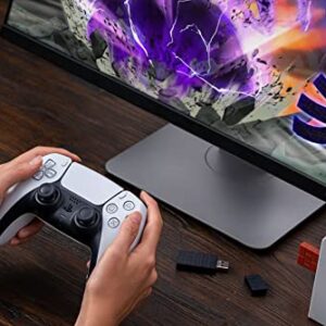 8Bitdo Wireless USB Adapter 2 for Switch/Switch OLED, Windows, Mac & Raspberry Pi Compatible with Xbox Series X & S Controller, Xbox One Bluetooth Controller, Switch Pro and PS5 Controller