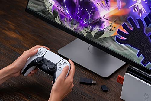 8Bitdo Wireless USB Adapter 2 for Switch/Switch OLED, Windows, Mac & Raspberry Pi Compatible with Xbox Series X & S Controller, Xbox One Bluetooth Controller, Switch Pro and PS5 Controller