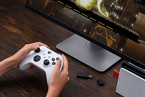 8Bitdo Wireless USB Adapter 2 for Switch/Switch OLED, Windows, Mac & Raspberry Pi Compatible with Xbox Series X & S Controller, Xbox One Bluetooth Controller, Switch Pro and PS5 Controller