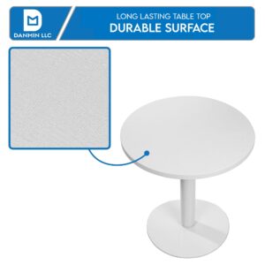 DANMIN 23.5" Round Tabletop - Sit to Stand, Height Adjustable Table/Desk from 25.5" to 40.5" - Perfect for Home Office or School Parties & Events