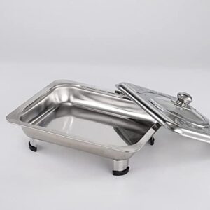 Cabilock Chafing Dish Buffet Set Stainless Steel Buffet Dish Rectangular Chafing Food Tray Chafer Pan with Lid Steam Table Pan for Wedding Parties Banquet Catering Events Food Warmer