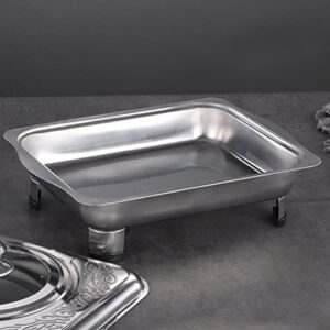 Cabilock Chafing Dish Buffet Set Stainless Steel Buffet Dish Rectangular Chafing Food Tray Chafer Pan with Lid Steam Table Pan for Wedding Parties Banquet Catering Events Food Warmer