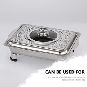 Cabilock Chafing Dish Buffet Set Stainless Steel Buffet Dish Rectangular Chafing Food Tray Chafer Pan with Lid Steam Table Pan for Wedding Parties Banquet Catering Events Food Warmer