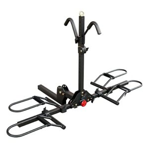 young 2-bike rack hitch mount platform style for cars trucks suvs minivans, fits mtb gravel road bike with up to 5-inch fat tire carrier rack 200 lb capacity - 2" hitch receiver