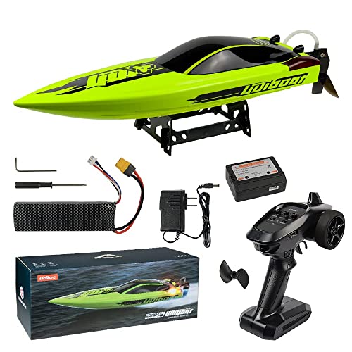 Cheerwing 22" Large RC Racing Boats, Brushless Remote Control Boat 40 Km/h with LED Lights High Speed for Adults and Kids