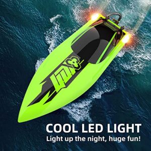 Cheerwing 22" Large RC Racing Boats, Brushless Remote Control Boat 40 Km/h with LED Lights High Speed for Adults and Kids