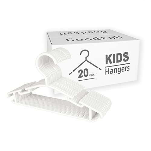 Baby Hangers for Closet - Kids Hangers - Toddler Hangers Childrens Hangers Kids Coat Hangers White (20 Pack)