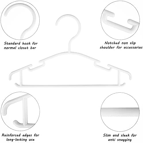 Baby Hangers for Closet - Kids Hangers - Toddler Hangers Childrens Hangers Kids Coat Hangers White (20 Pack)