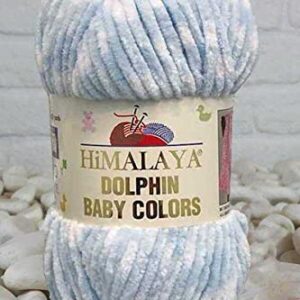 Himalaya Dolphin Baby Colors (5-Pack), 656 yds 5X100 Gram, Super Bulky Himalaya Yarn, Blanket Yarn, Velvet Yarn, Knitting Yarn, Amigurumi Yarn (80425)