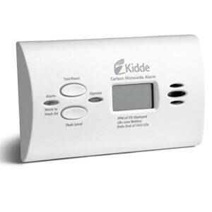 Kidde Carbon Monoxide Detector with Digital Display & LED Lights, CO Alarm & Smoke & Carbon Monoxide Detector, Battery Powered, Combination Smoke & CO Alarm, Voice Alert