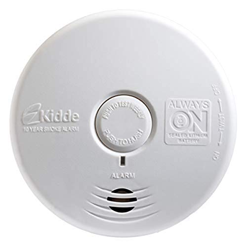 Kidde Kitchen Smoke Detector & Carbon Monoxide Detector Combo with Long-Life Lithium Battery and Smoke Detector, Long-Life Lithium Battery Powered Smoke Alarm with Hush Button