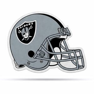 rico industries nfl football las vegas raiders helmet shape cut pennant - home and living room décor - soft felt ez to hang