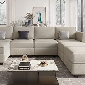 Belffin Modular Sofa Middle Module with Storage Accent Armless Chair for Modular Sectional Sofa Couch Velvet Grey