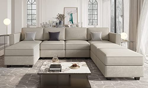 Belffin Modular Sofa Middle Module with Storage Accent Armless Chair for Modular Sectional Sofa Couch Velvet Grey