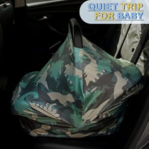 Busy Monkey Breastfeeding Nursing Cover Camouflage - Multi Use Car Seat Canopy Shopping Cart High Chair Stroller and Carseat Covers for Boys Girls Infinity Stretchy Shawl Baby Shower Dino Camo