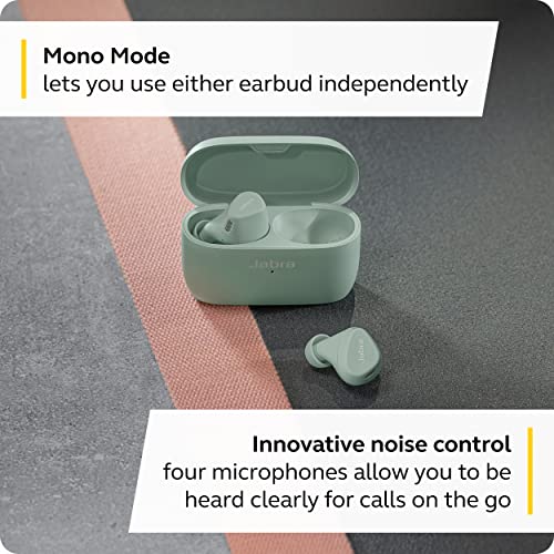 Jabra Elite 4 Active in-Ear Bluetooth Earbuds – True Wireless Earbuds with Secure Active Fit, 4 Built-in Microphones, Active Noise Cancellation and Adjustable HearThrough Technology – Mint