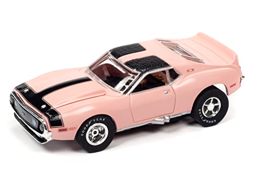 Auto World Xtraction R35 1971 AMC Javelin AMX Pink HO Scale Slot Car