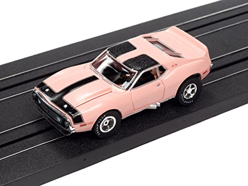 Auto World Xtraction R35 1971 AMC Javelin AMX Pink HO Scale Slot Car