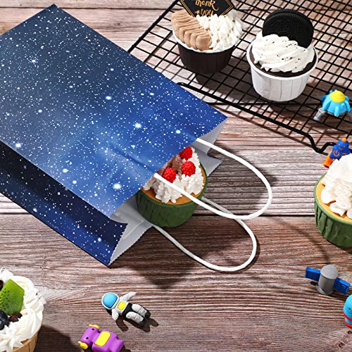 16 Pieces Galaxy Party Bags Space Party Favor Bags Starry Night Party Gift Goodie Bags Galaxy Treat Candy Bags Space Stars Theme Party Supplies for Galaxy Themed Birthday Decorations Party Favors