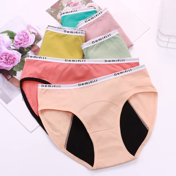 Demifill Teen Girls Period Panties Juniors First Period Starter Underwear Soft Briefs 16-18Years