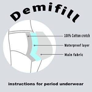 Demifill Teen Girls Period Panties Juniors First Period Starter Underwear Soft Briefs 16-18Years