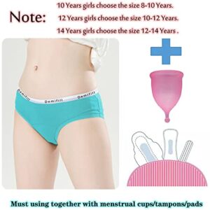 Demifill Teen Girls Period Panties Juniors First Period Starter Underwear Soft Briefs 16-18Years