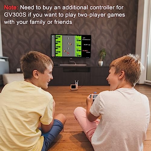 E-MODS GAMING Retro Games Console GV300S Mini TV Style 308 Video Games Player with Handheld Gamepad & AV Output - 3.0 Inch Screen Electronic Games Machine Xmas Gift for Kids Adults (Wood Grain)